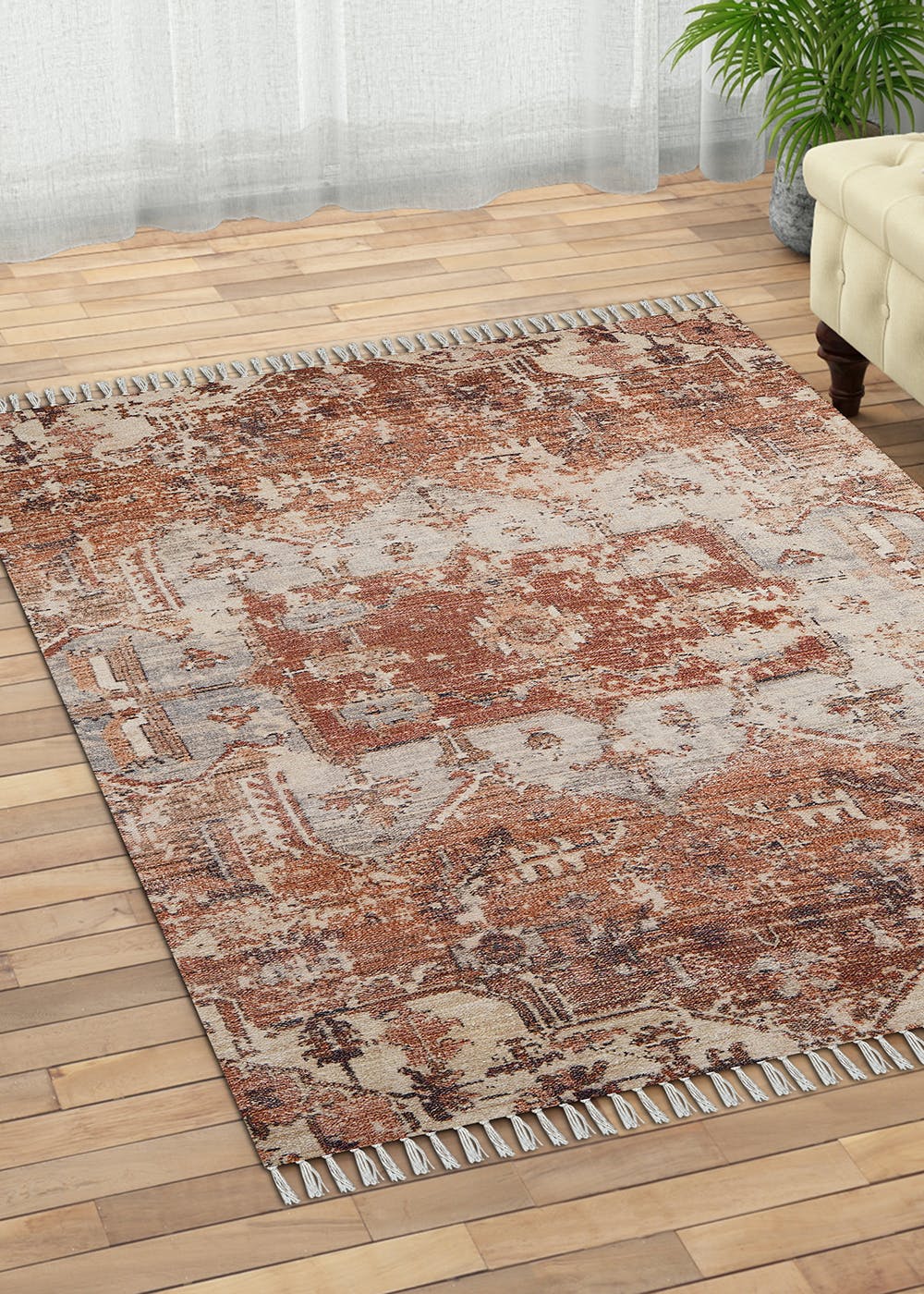 Get Umber - Printed Rug (4.5 X 6.5 Feet) at ₹ 8999 | LBB Shop