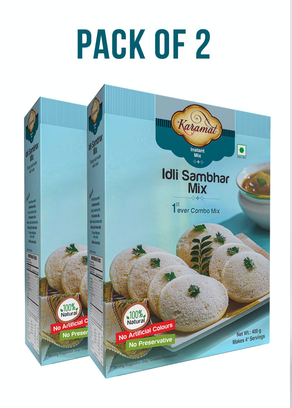 Get Idli Sambhar Mix-Pack Of 2 at ₹ 290 | LBB Shop