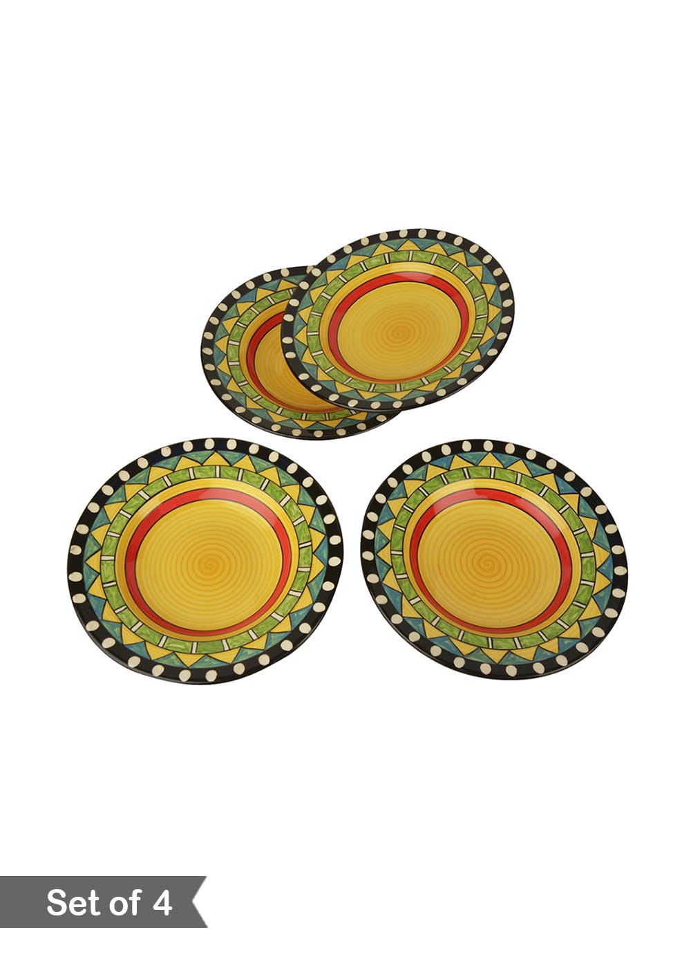Get Multicolor Hand Painted Ceramic Pasta Plates - Set of 4 at ₹ 2195 ...