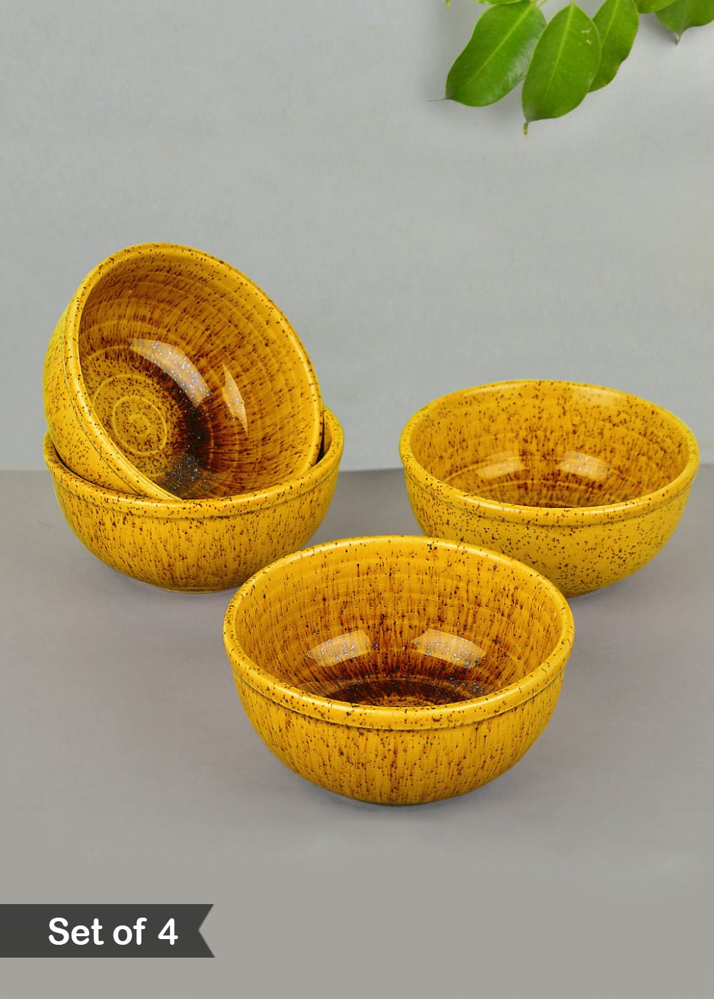 Get Mustard Studio Pottery Ceramic Dinner Serving Bowls - Set of 4 at ...