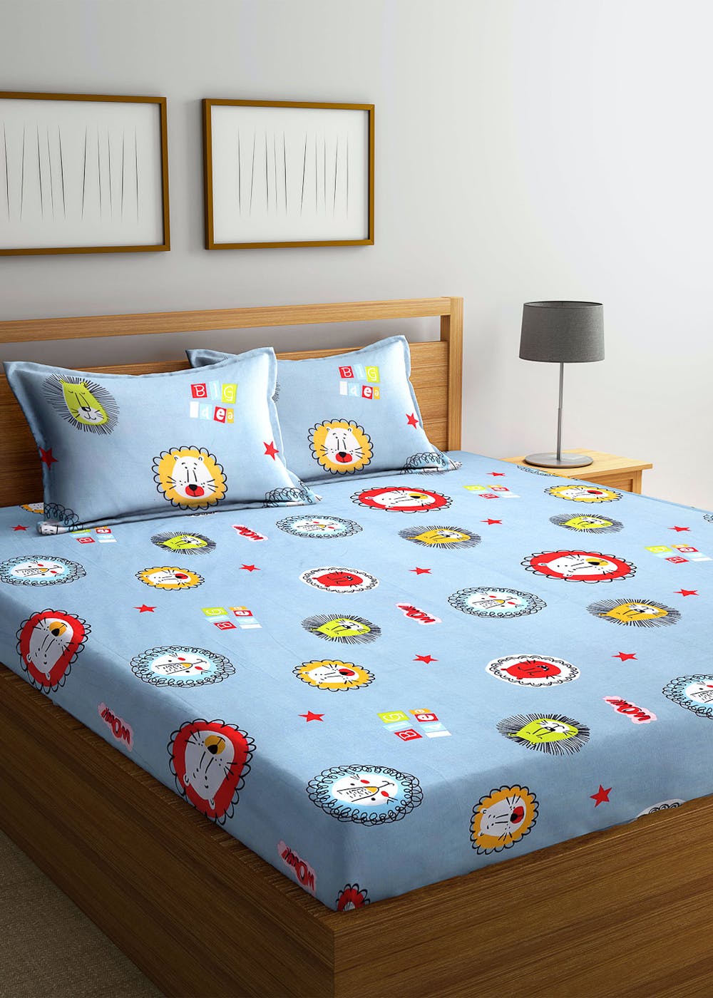 Get Multi Cartoon Characters Polycotton Bedsheet Set at ₹ 899 | LBB Shop