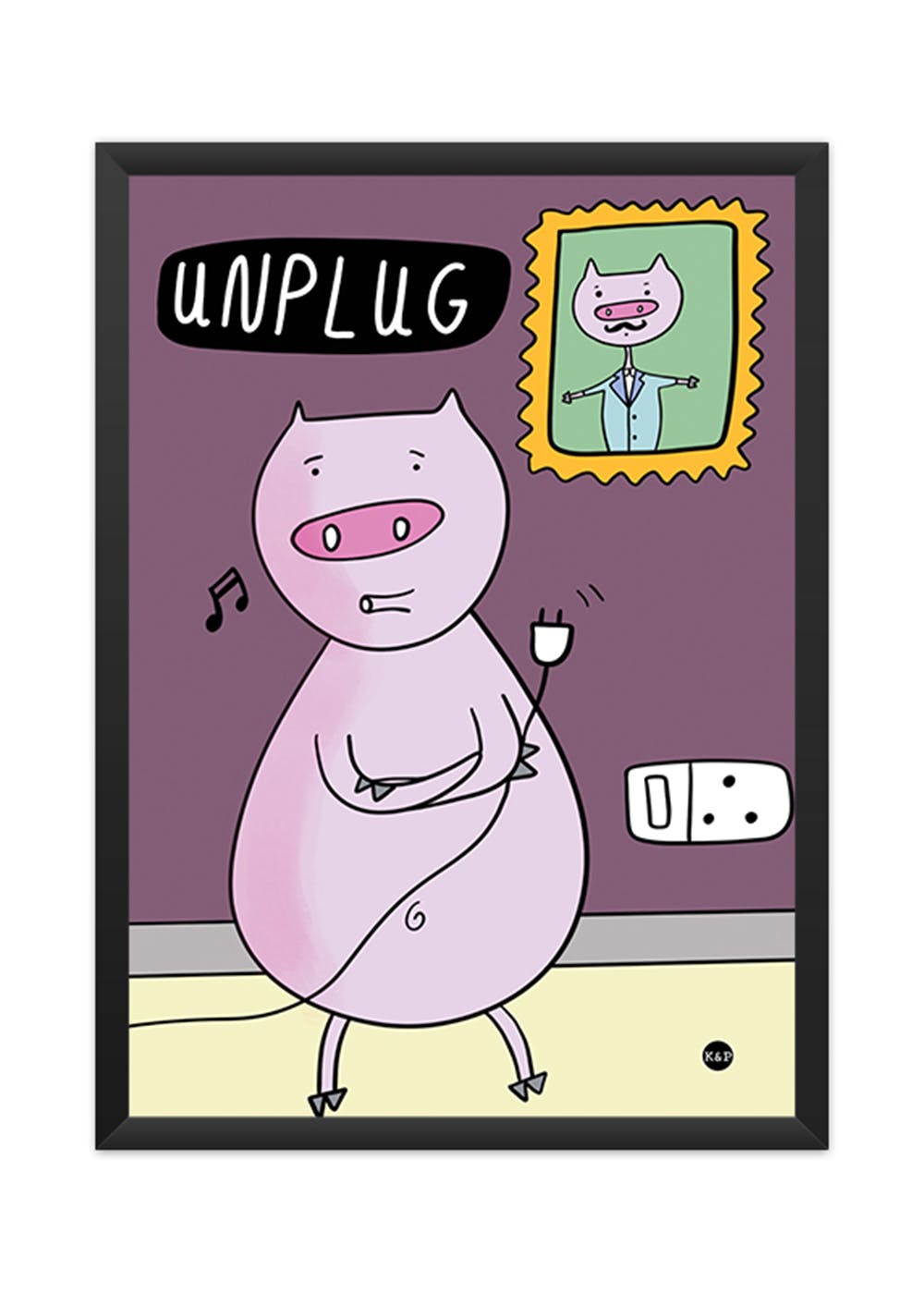 Get "Unplug" Framed Wall Art at ₹ 599 | LBB Shop