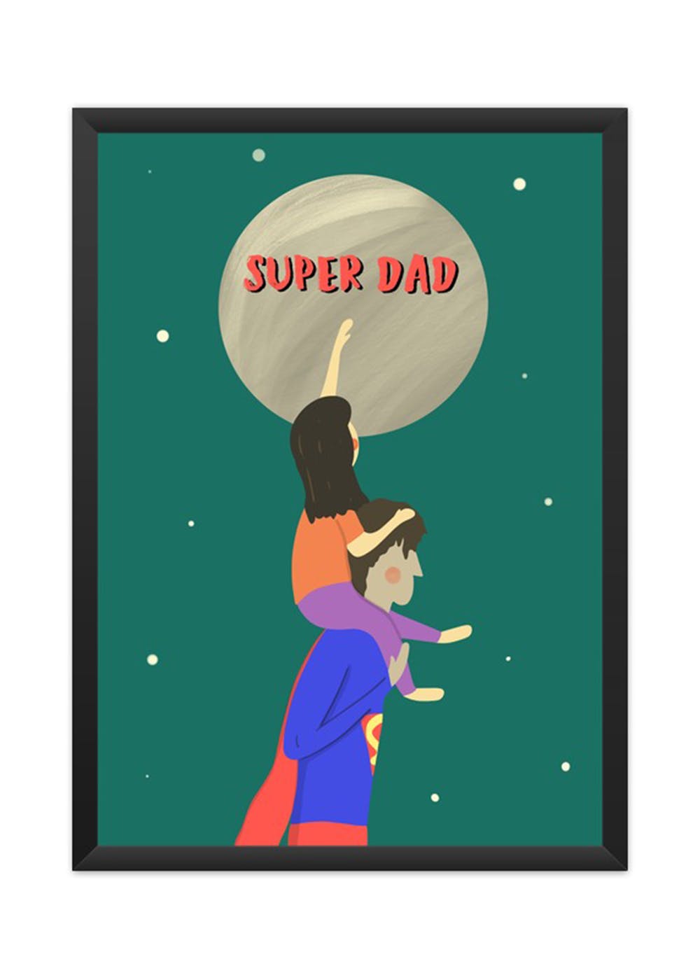 Get "Super Dad" Framed Wall Art at ₹ 599 | LBB Shop
