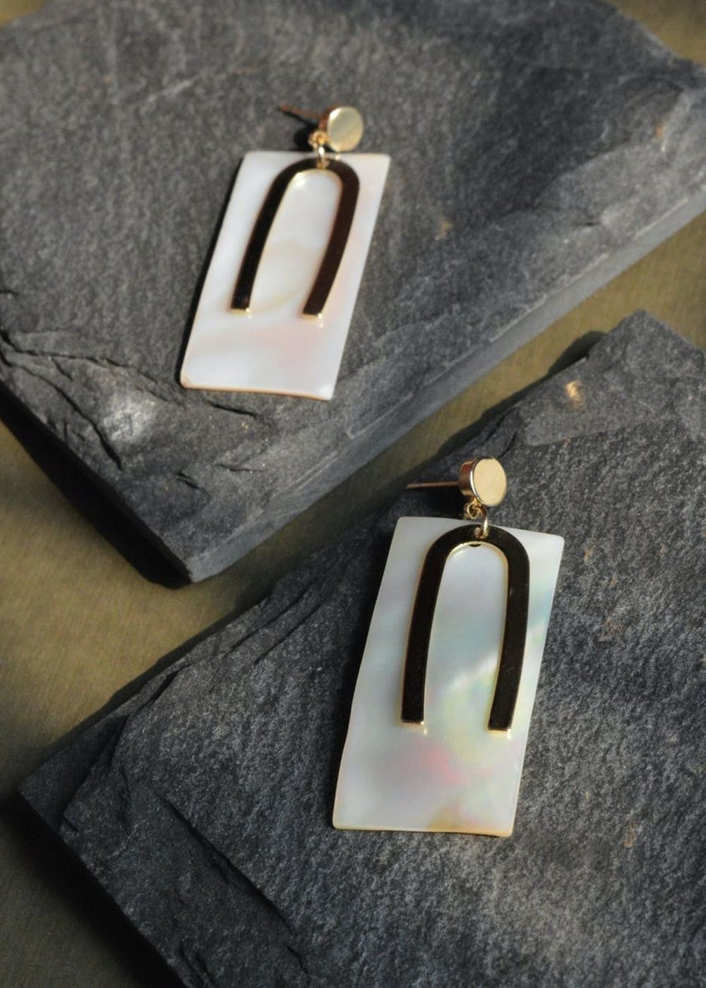 Get Inverted U Gold Plated Drop Earrings at ₹ 1582 | LBB Shop