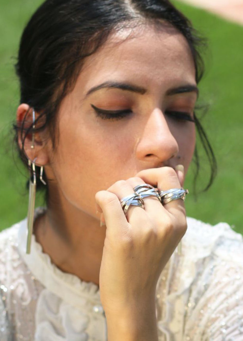 Get Silver Circular Overlap Ring at ₹ 574 | LBB Shop