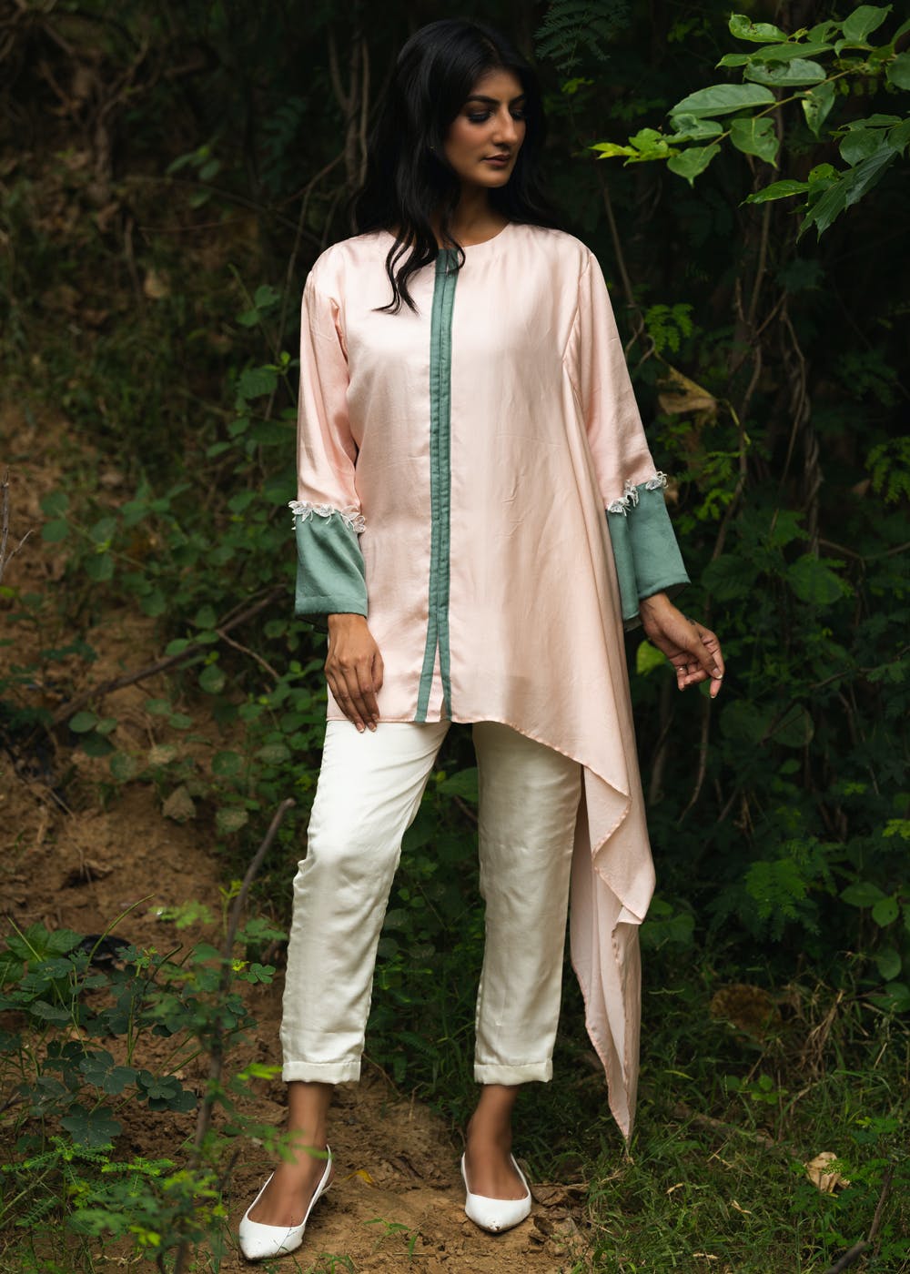 Get Blush Pink Asymmetrical Tunic at ₹ 4990 | LBB Shop