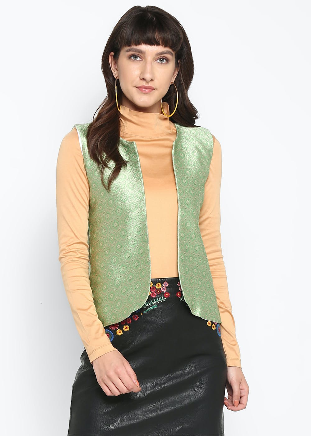 Get Self Design Green Jacket at ₹ 849 | LBB Shop