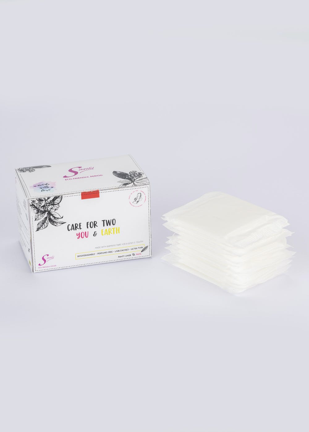 Get Panty Liners Saathi Bamboo Fiber Biodegradable Sanitary Pads - Pack ...