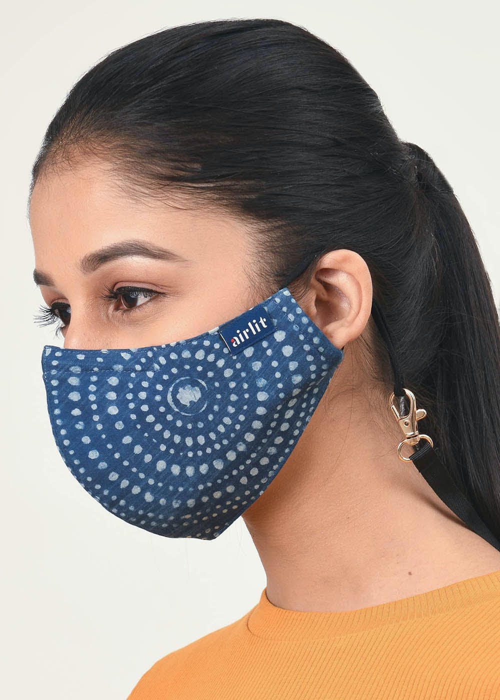 Get The Helix Bagru Hand Block Printed Mask at ₹ 599 | LBB Shop