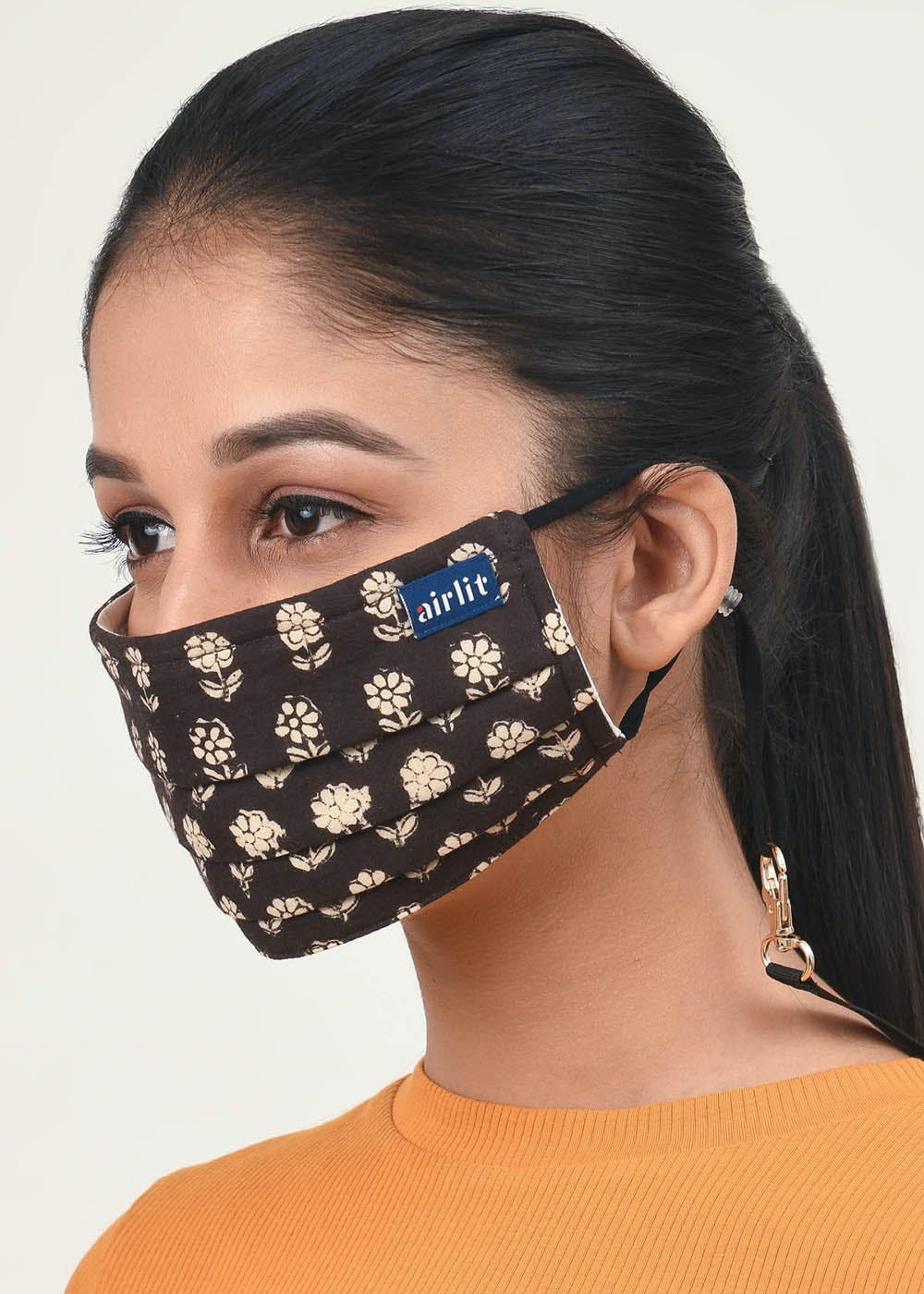 Get The Arum Bagru Hand Block Printed Mask at ₹ 599 | LBB Shop