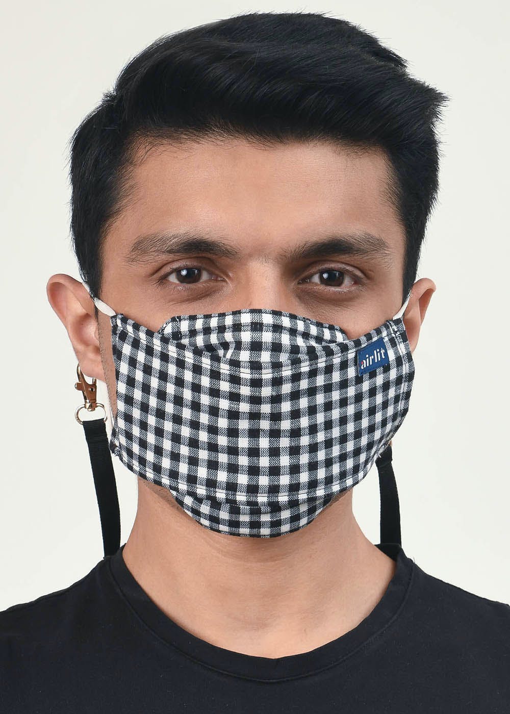 Get The Raven Checkered Woven Mask at ₹ 599 | LBB Shop