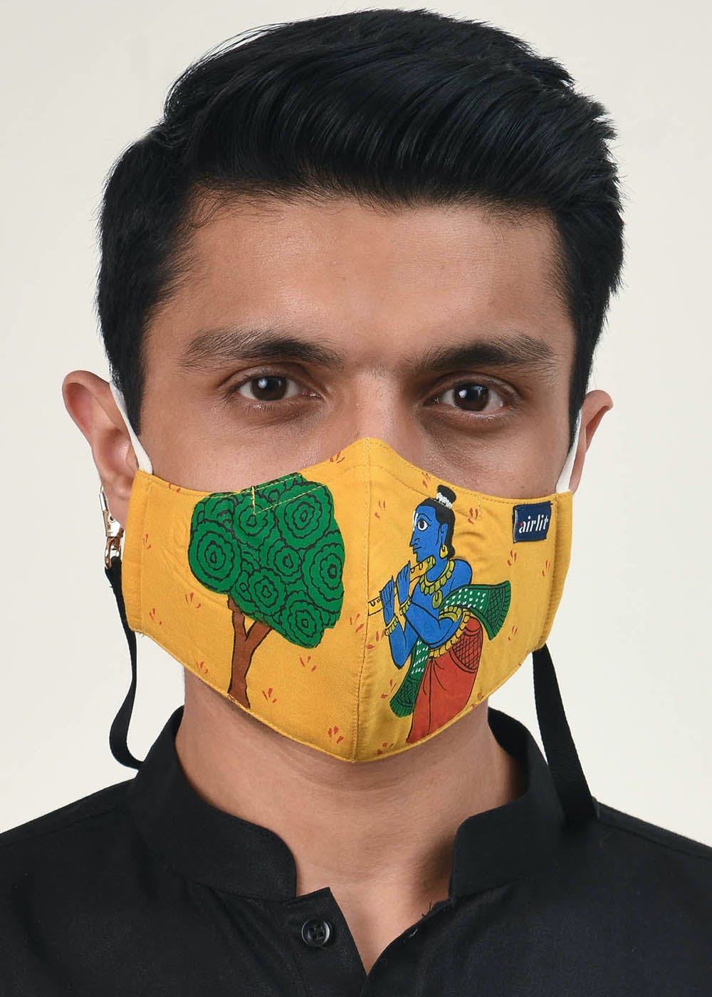 Get The Krishna Cheriyal Scroll Hand Painted Mask at ₹ 1199 | LBB Shop