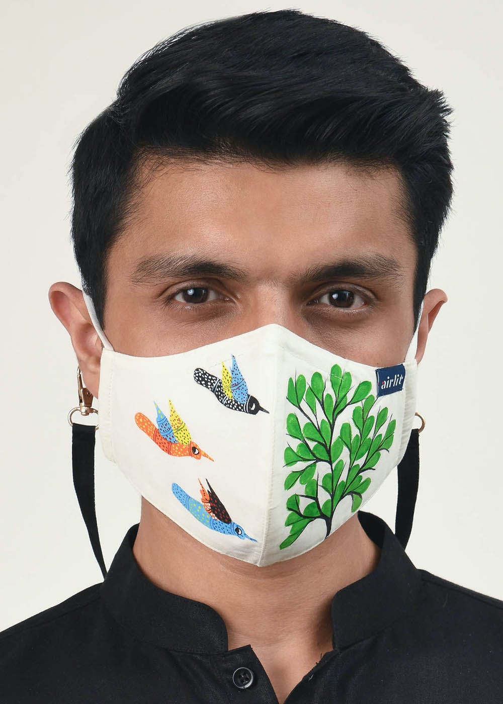 Get The Revisitation Gond Art Hand Painted Mask at ₹ 1199 | LBB Shop