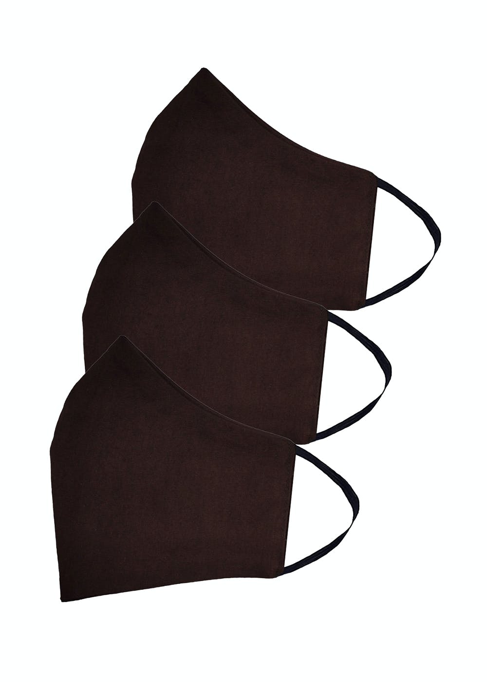 Get Brown Cotton Washable Protective Face Masks - Set of 3 at ₹ 329 ...