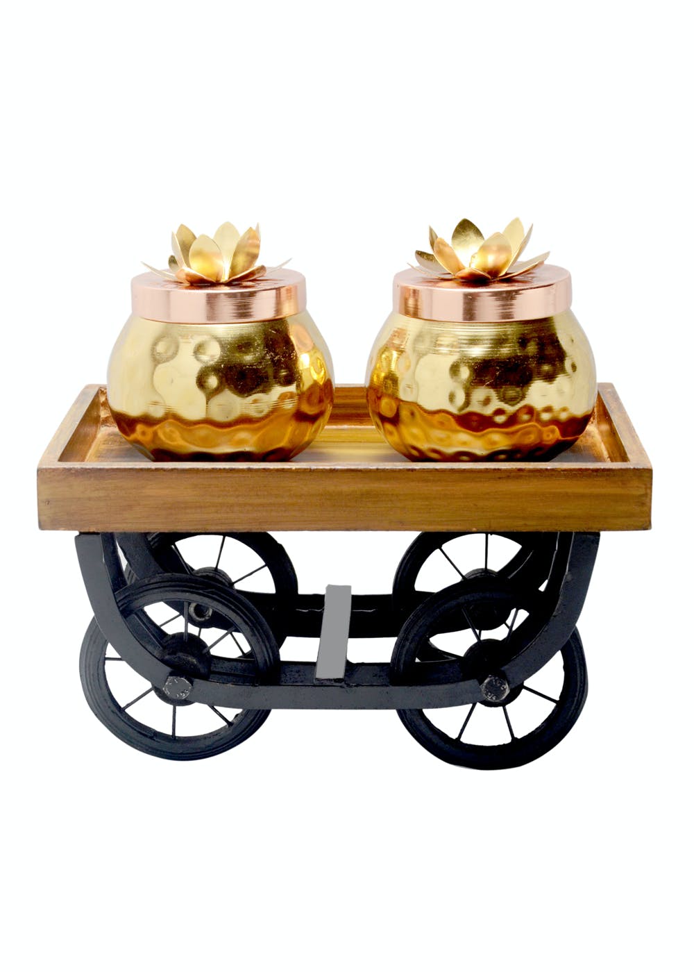 Get Metal Lotus Jar Set of 2 at ₹ 728 | LBB Shop