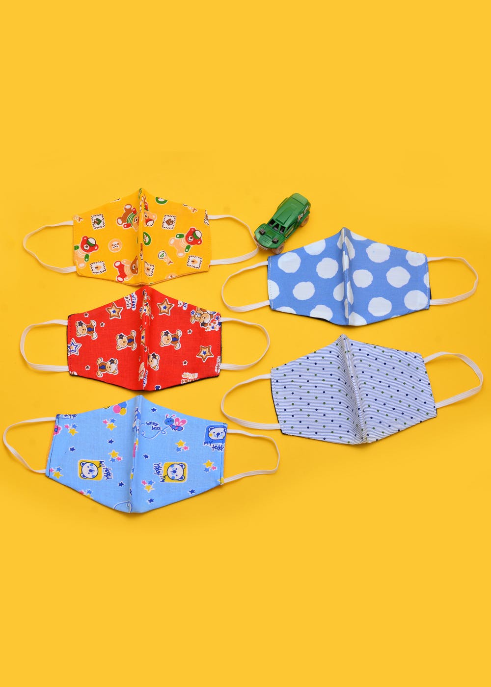 Get Kid's Reversible Face Mask Boys Assorted Combo (Pack of 5) at ₹ 407 ...