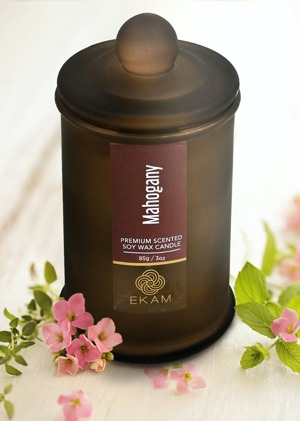 Get Mahogany Apothecary Jar Soy Wax Scented Candle at ₹ 600 | LBB Shop
