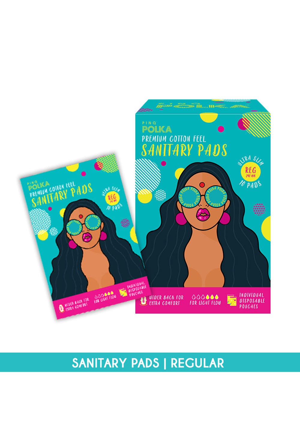 Get Polka Pack of 10 Ultra Slim Sanitary Pads (Regular) at ₹ 117 | LBB Shop