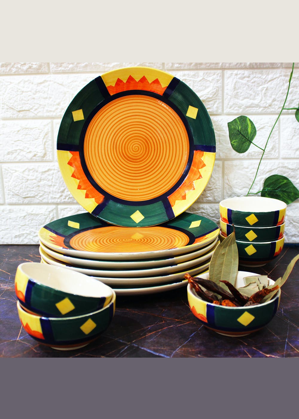 Get Boho Fiesta Dinner Set (12 Pieces) at ₹ 5999 | LBB Shop