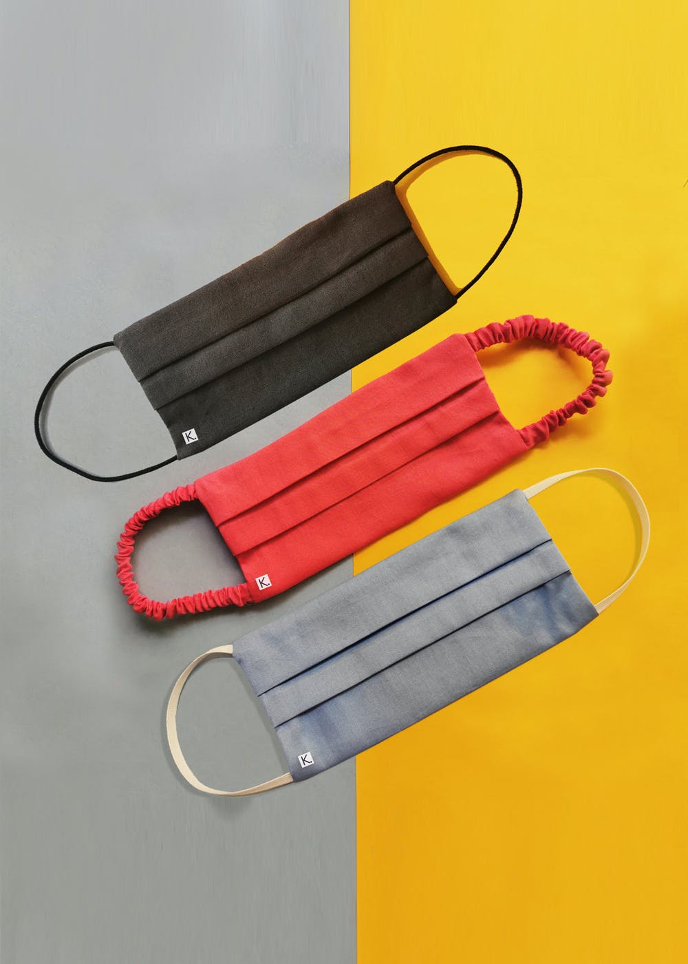 Get Solid Face Mask Combo 1- Powder Blue, Red & Black- Women at ₹ 599 ...