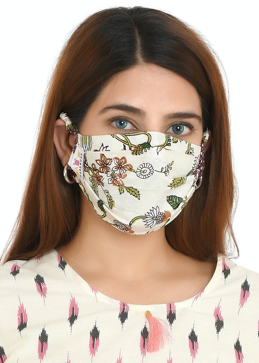 Get Multi Floral Printed Pleated Mask at ₹ 136 | LBB Shop