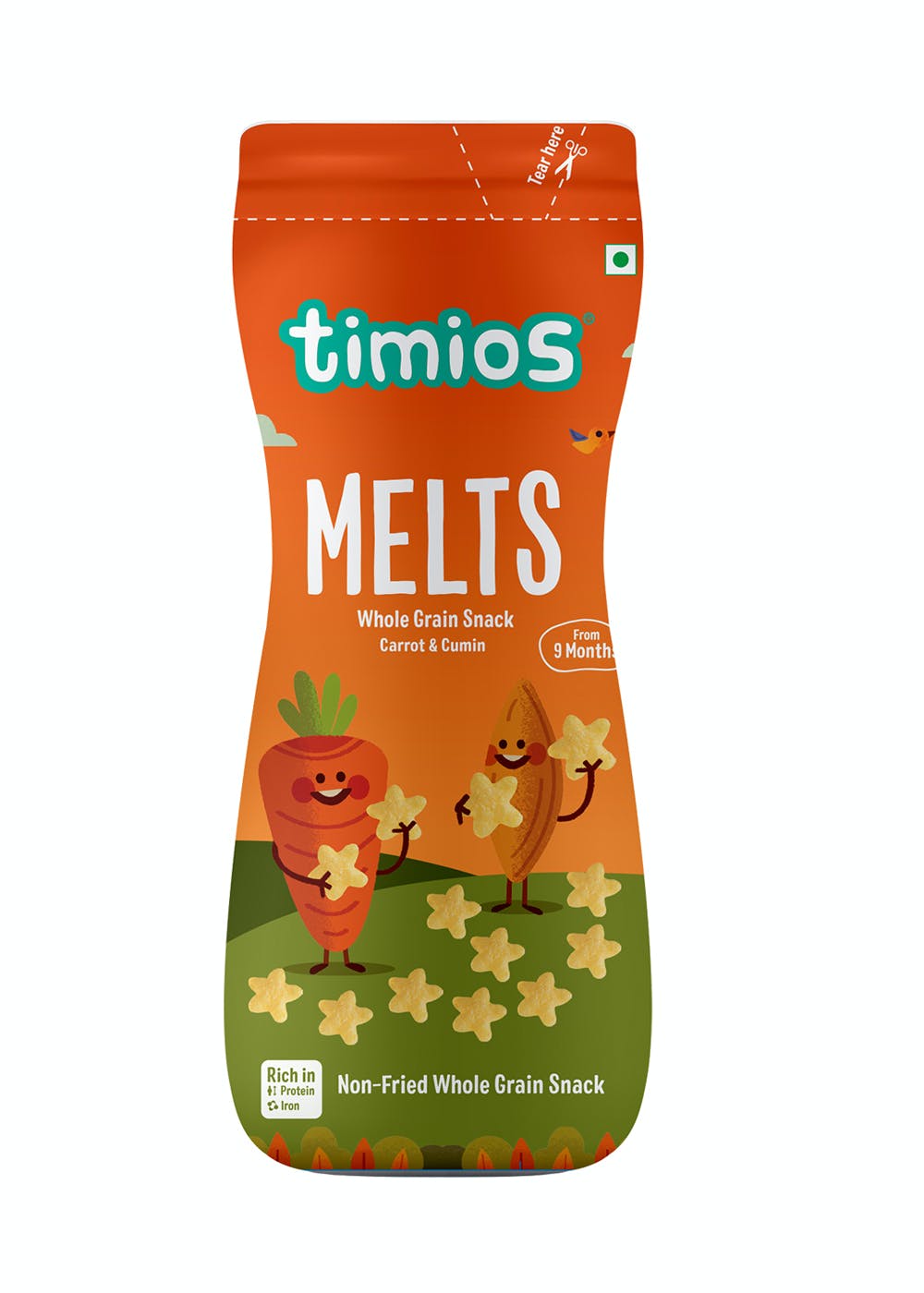 Get Melts Carrot & Cumin Whole Grain Snack at ₹ 140 | LBB Shop