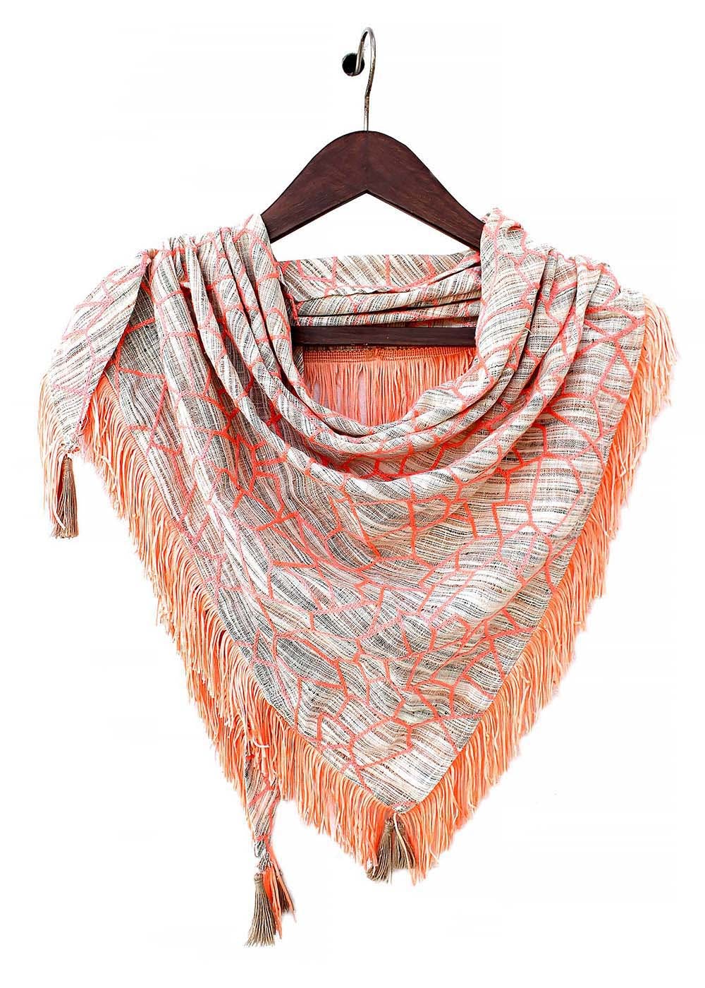 Get Textured Embroidered Triangle Scarf at ₹ 1040 | LBB Shop