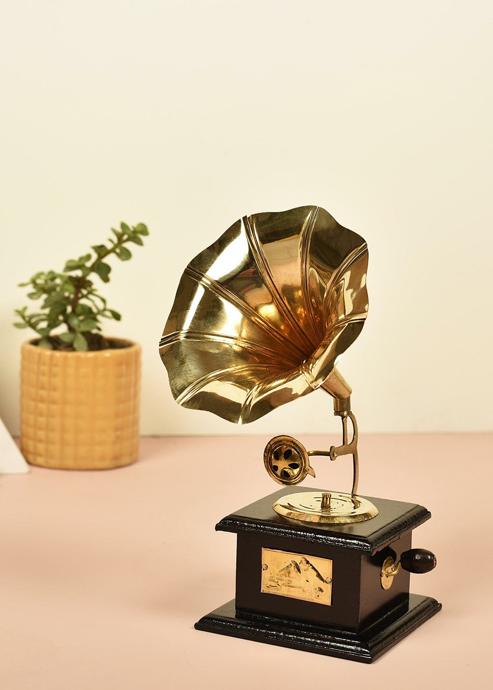 Get Gold-Toned Handcrafted Iron Antique Music Decorative Gramophone ...