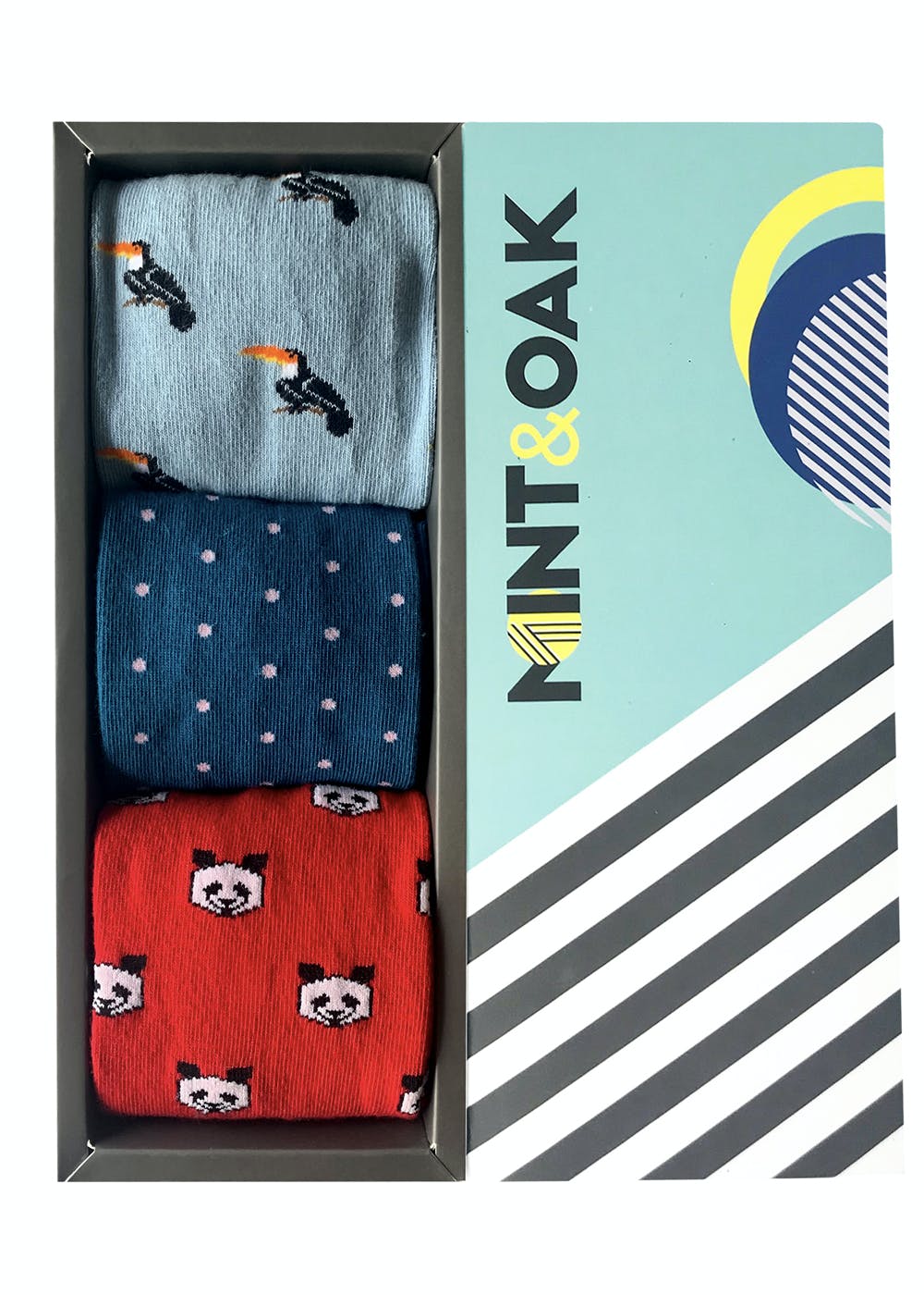 Get Pack of 3- Bird, Panda & Dots Crew Socks at ₹ 999 | LBB Shop