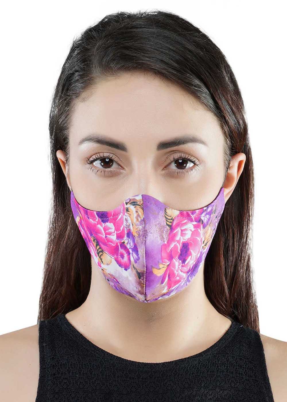 Get Floral Printed 3-Ply Contoured Mask at ₹ 220 | LBB Shop