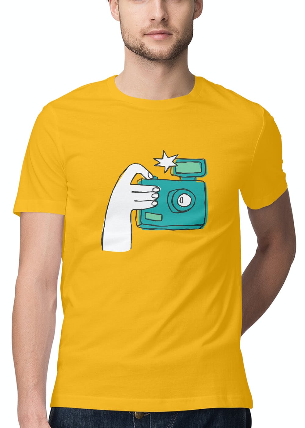 Get Camera Graphic Yellow T-Shirt at ₹ 899 | LBB Shop