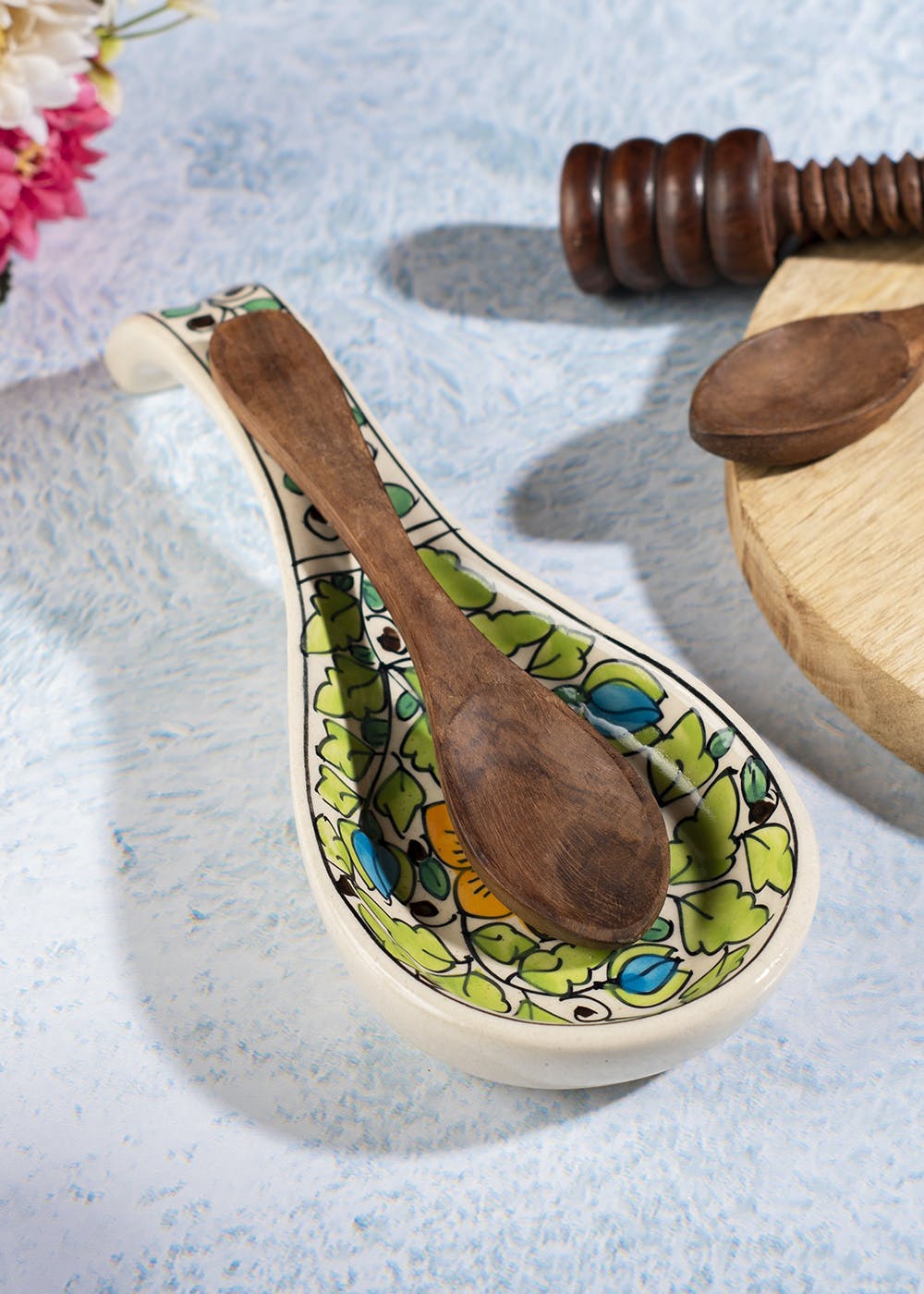 Get Spoon Rest – Green Floral at ₹ 599 | LBB Shop