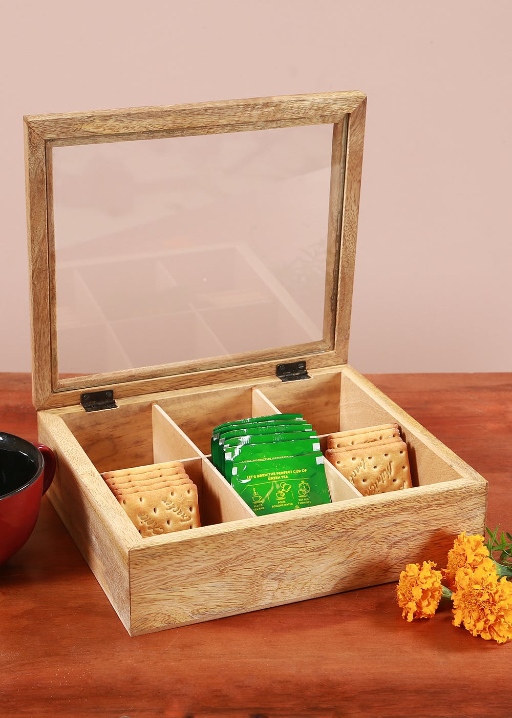 Get Aachman Wooden Tea Box 9.5 inch long at ₹ 1512 | LBB Shop