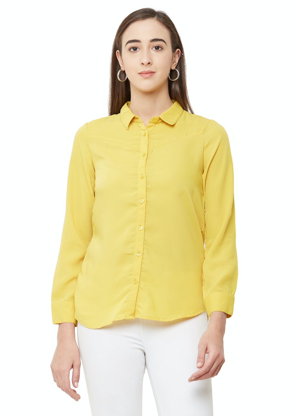 Get Classic Yellow Full Sleeves Basic Shirt at ₹ 1299 | LBB Shop