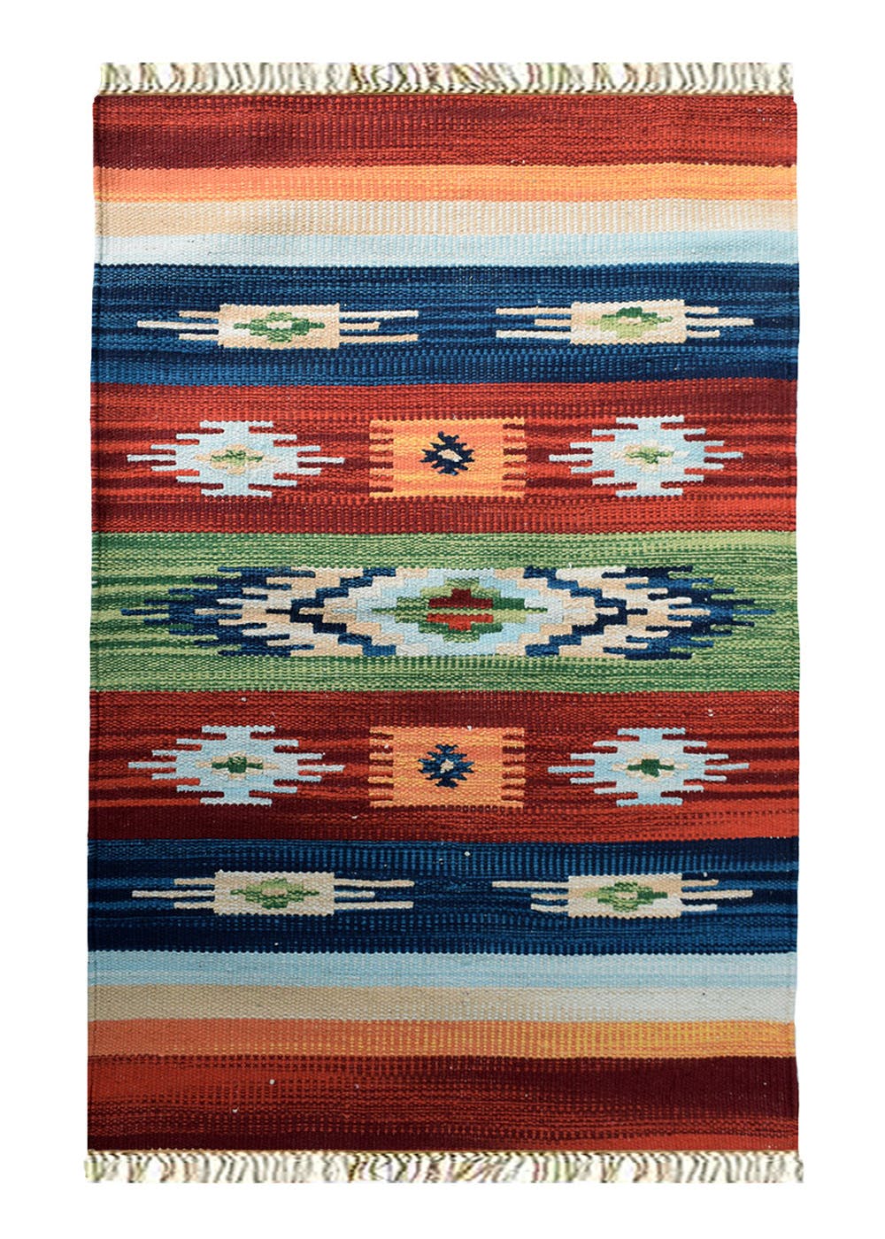Get Multicoloured Aztec Rug at ₹ 1350 | LBB Shop