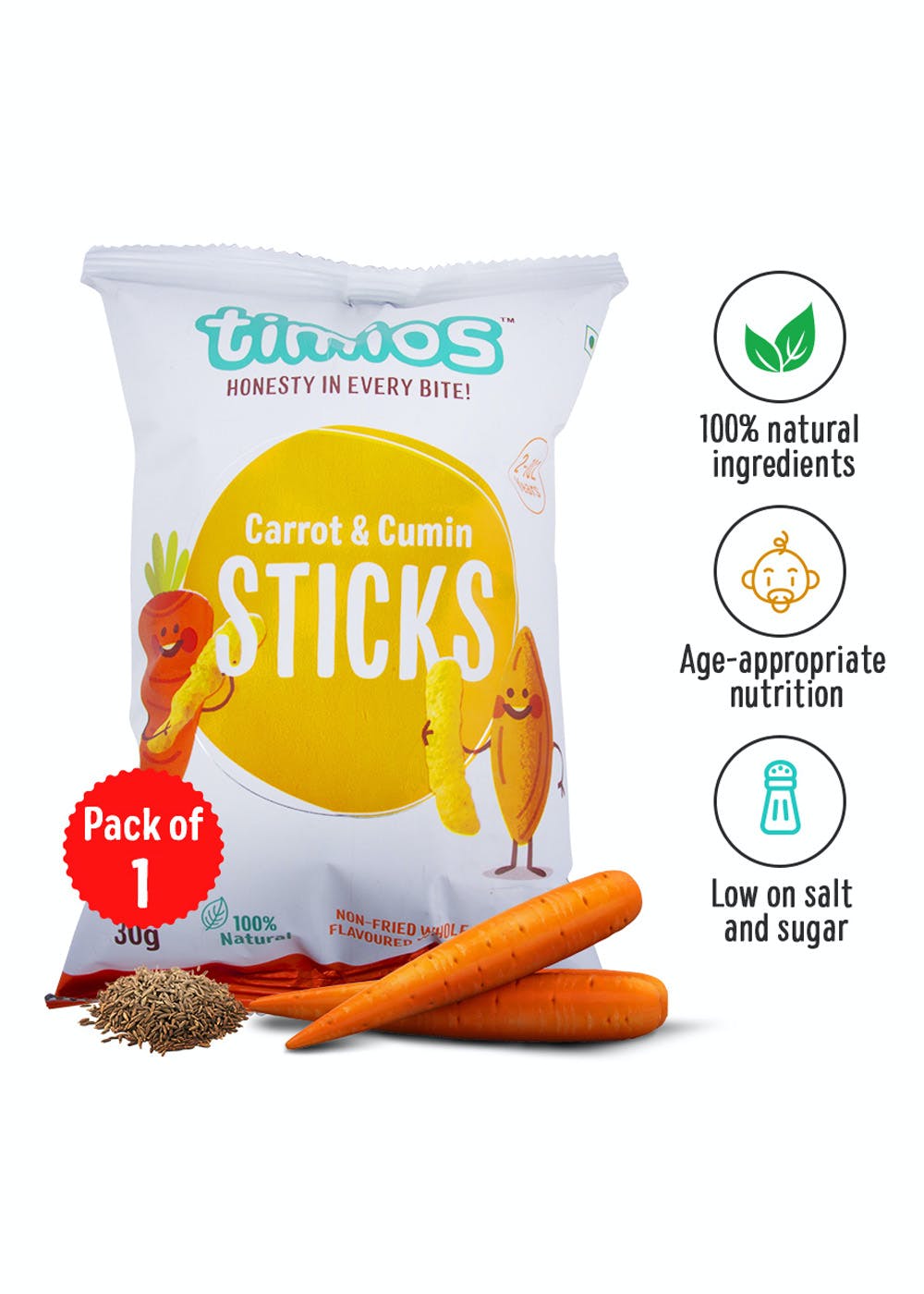 Get Carrot & Cumin Sticks at ₹ 20 | LBB Shop