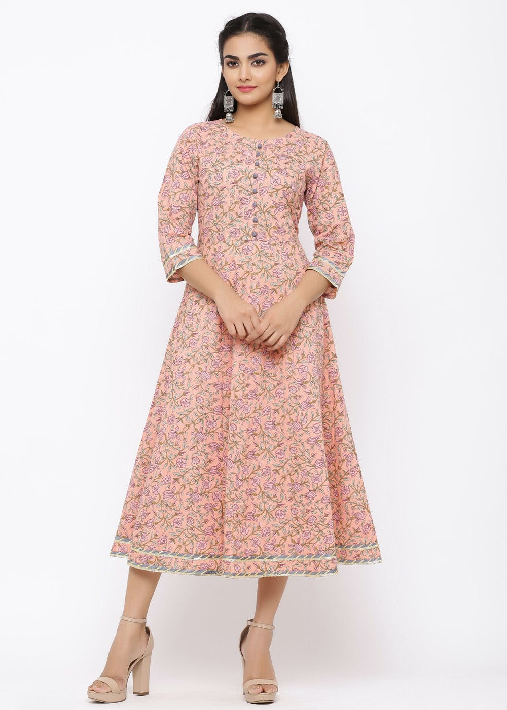 Get Pink & Purple Printed A-Line Dress at ₹ 1049 | LBB Shop Get Pink & Purple Printed A-Line Dress at ₹ 1049 | LBB Shop