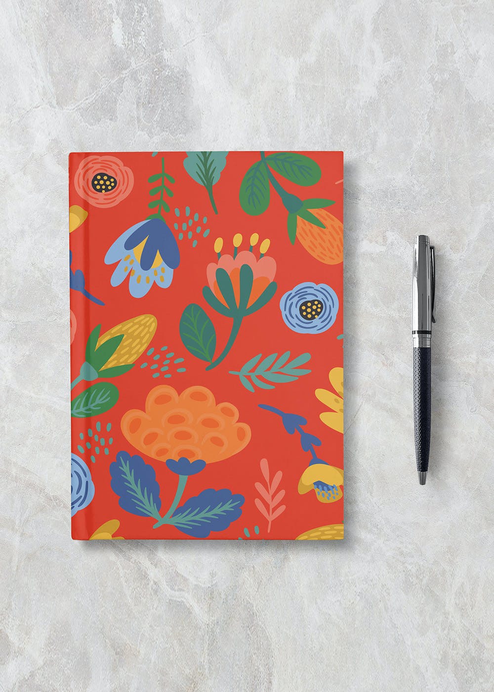 Get Orange Flowers Softcover Notebook at ₹ 249 | LBB Shop