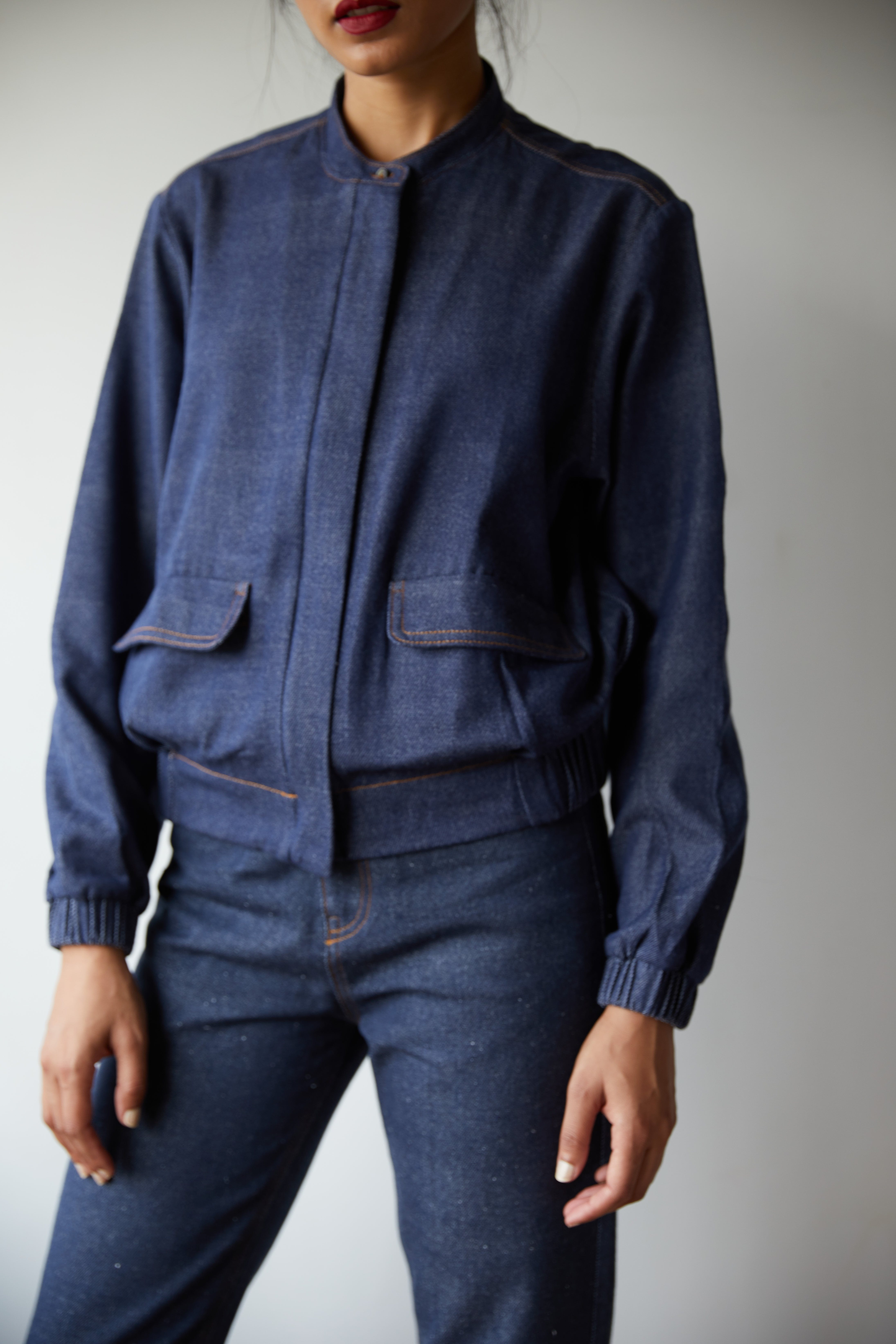 Get Pocket Detail Concealed Placket Bomber Jacket at ₹ 4300 | LBB Shop