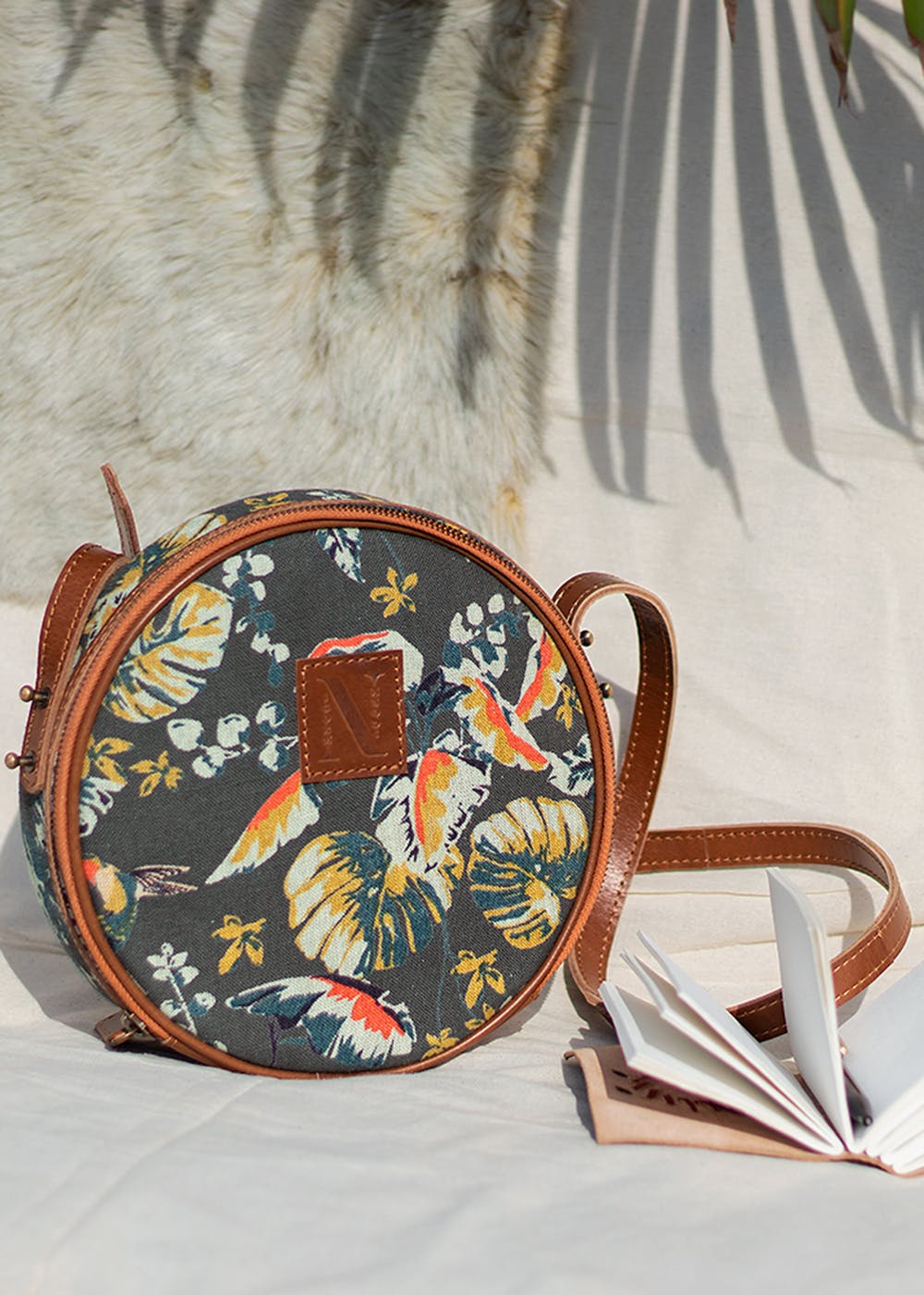 Get Round Grey Printed Sling at ₹ 1450 | LBB Shop