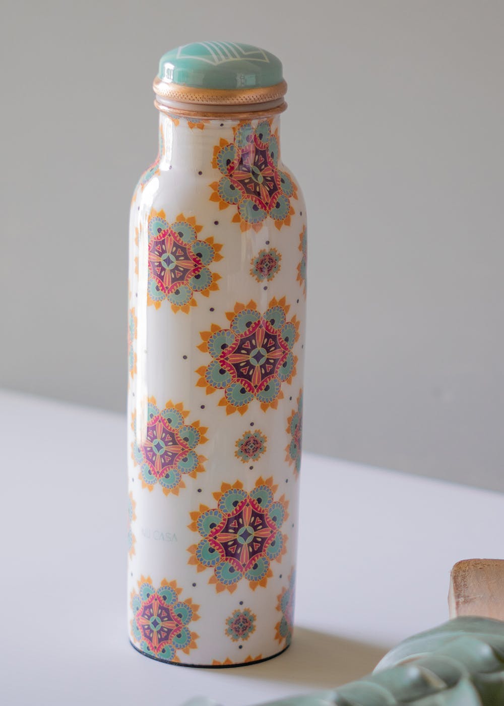 Get White Festive Print Copper Bottle at ₹ 875 | LBB Shop