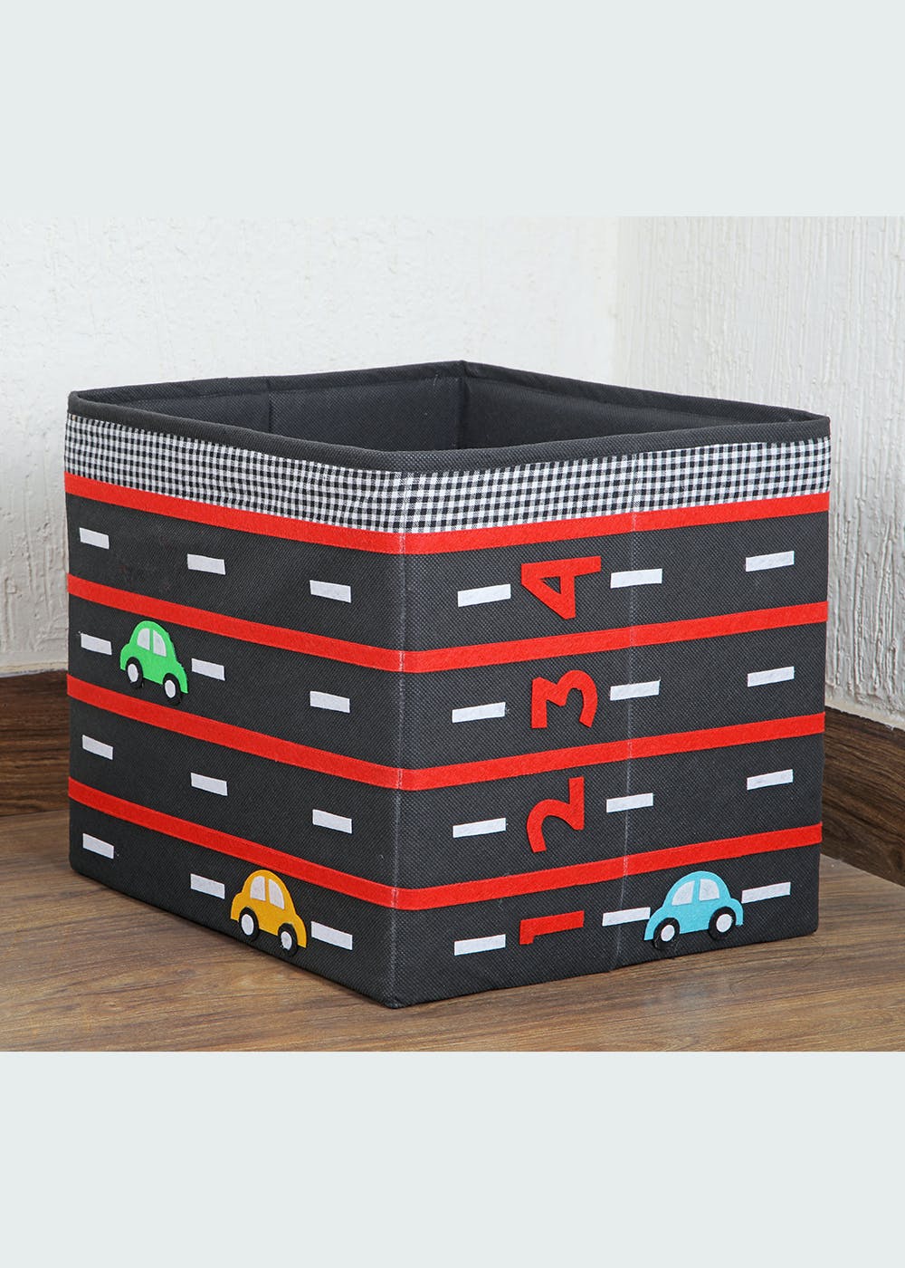 Get Black Racing Track Car Patch Foldable Storage Cube at ₹ 599 | LBB Shop