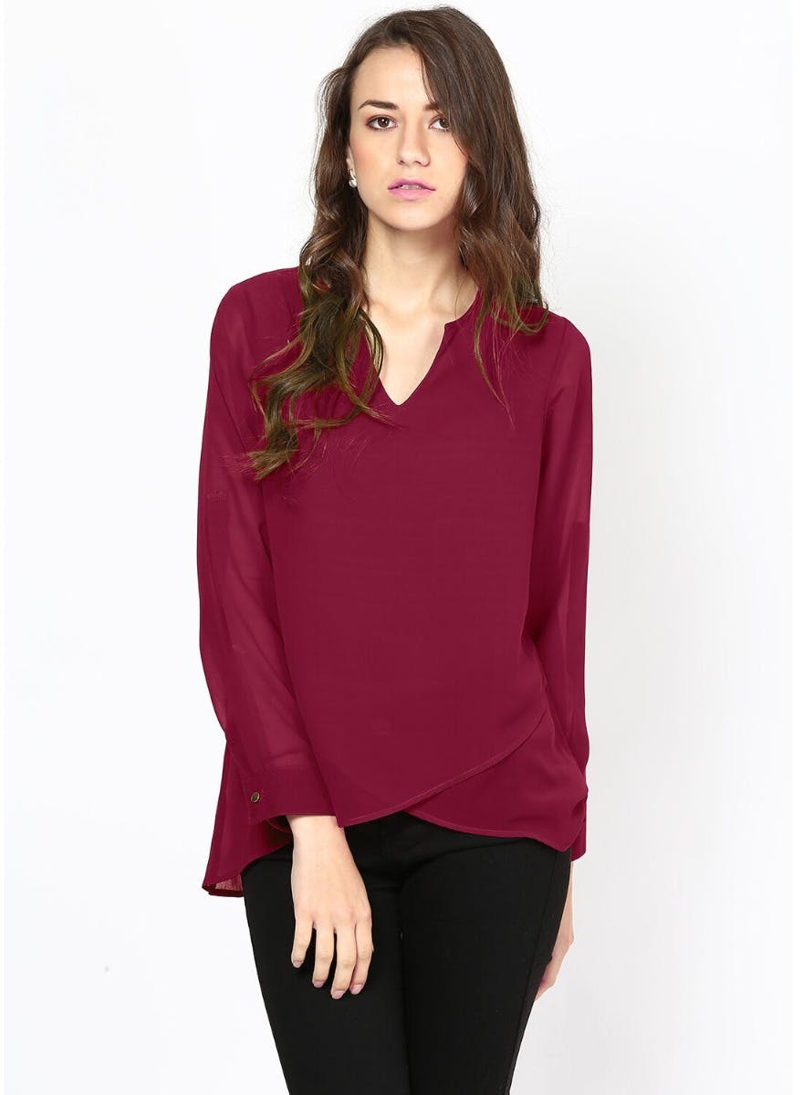 Get Overlap Hem High Low Top at ₹ 699 | LBB Shop