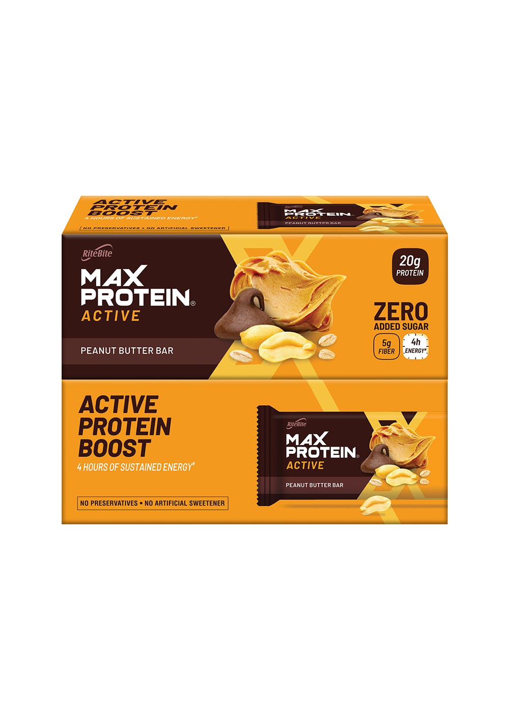 Get Max Protein Active Peanut Butter Bars 840g - Pack of 12 (70g x 12 ...