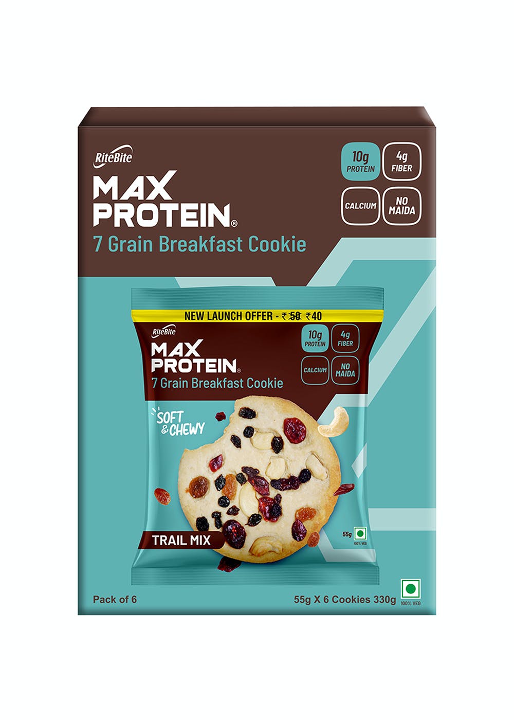 Get Max Protein Cookies – Trail Mix at ₹ 206 | LBB Shop