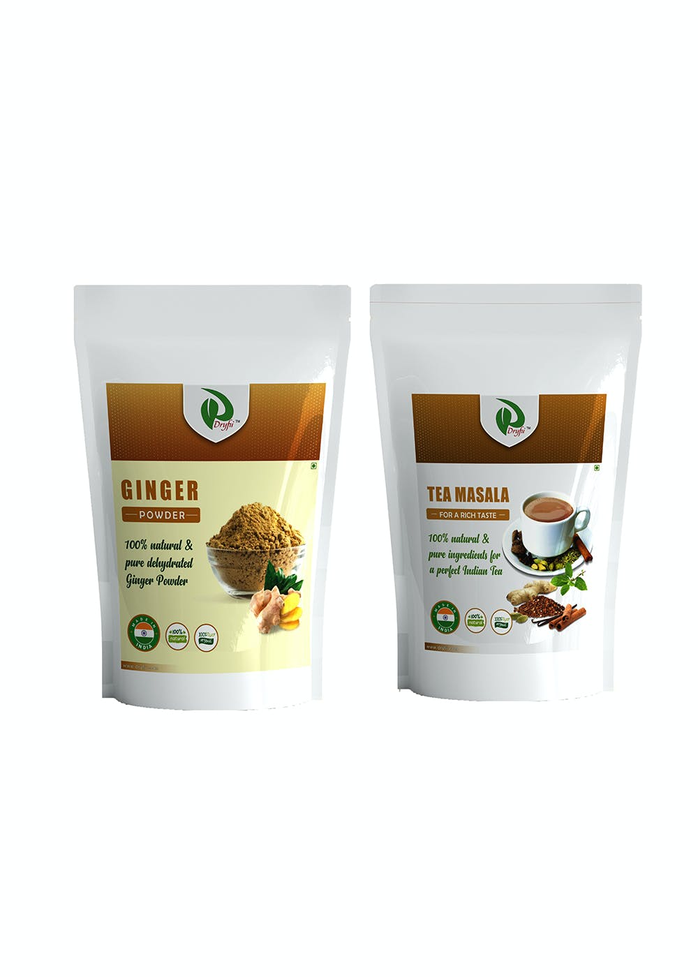 Get Pack of 2 - Organic Ginger (Sonth) Powder & Aromatic Tea Masala ...