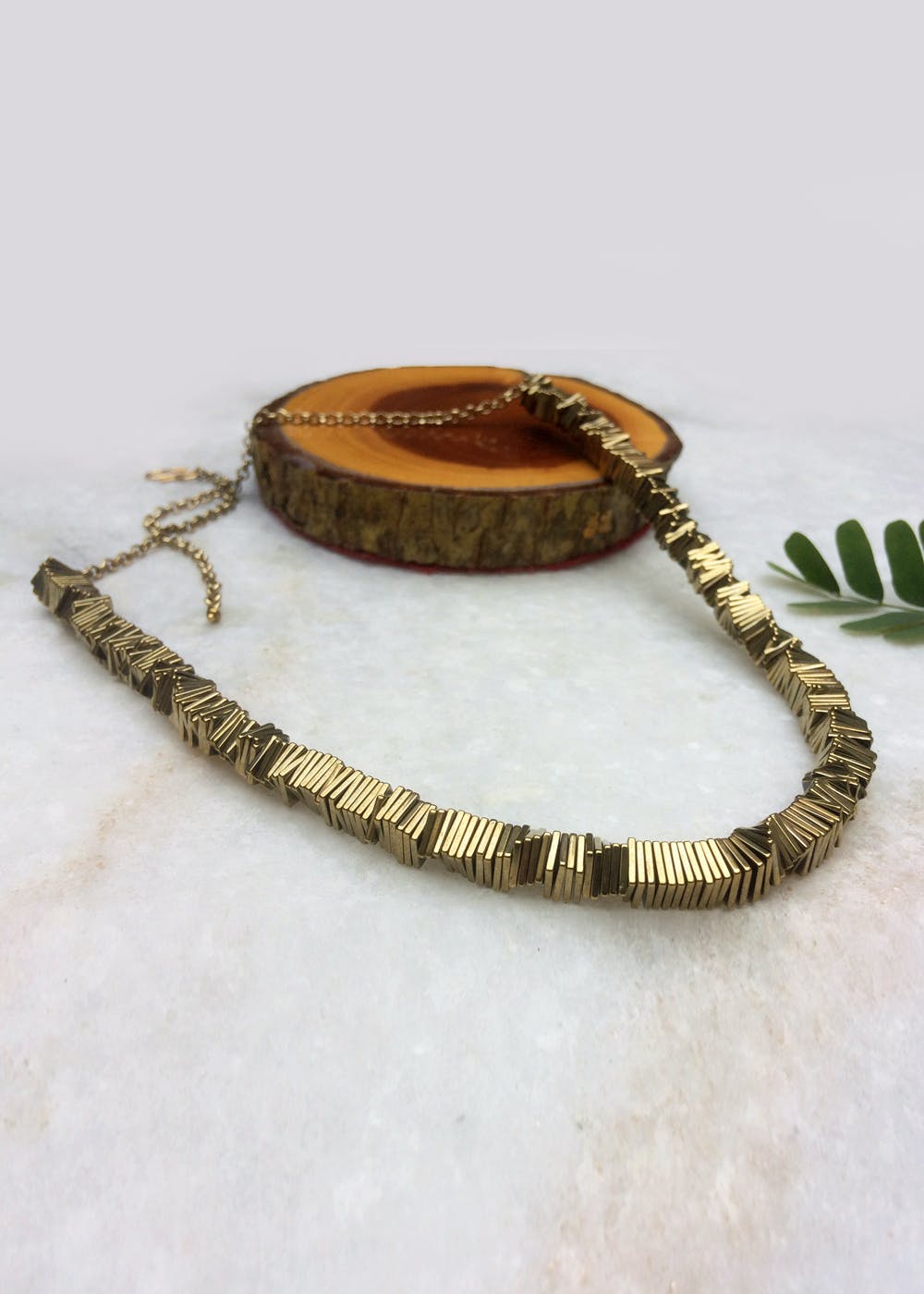 Get Golden Square Necklace at ₹ 1008 | LBB Shop