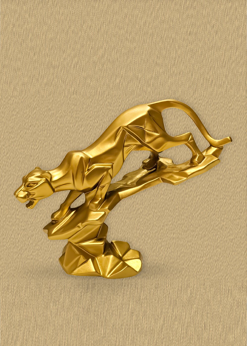 Get Modern Panther Figurines | Geometric Panther Statue | Golden ...