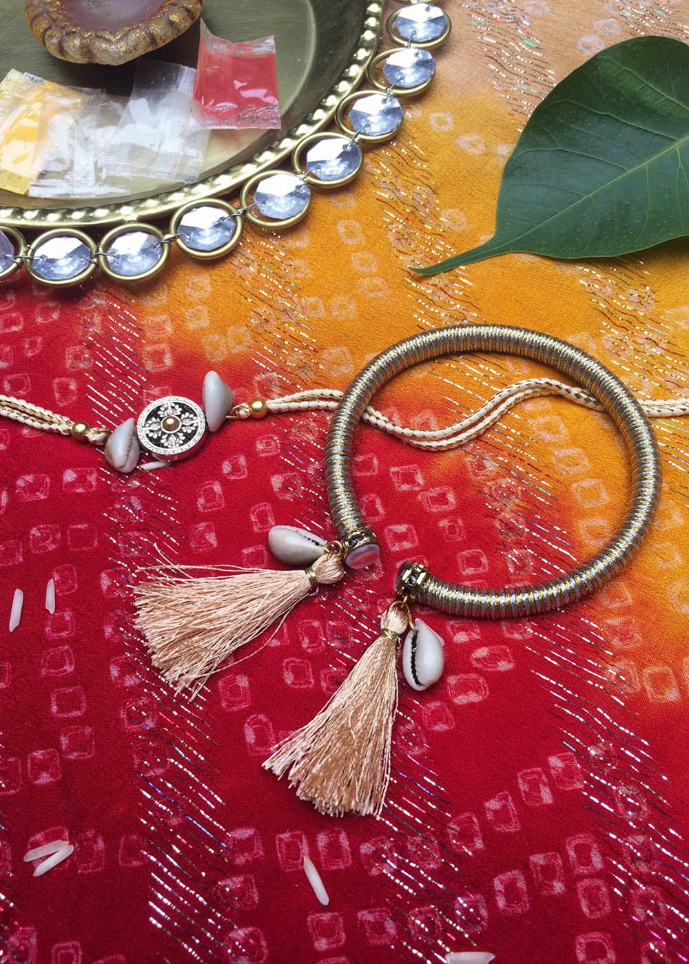 Get Beads Silver Rakhi and Bangle Lumba - Sister Rakhi - Combo at ₹ 675 ...
