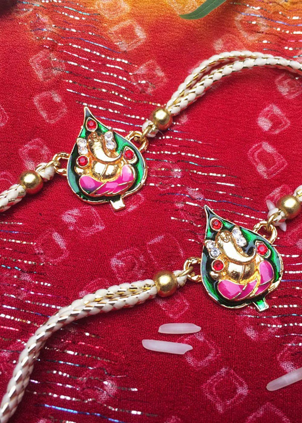 Get Ganesha Rakhi Combo - Set of 2 at ₹ 450 | LBB Shop